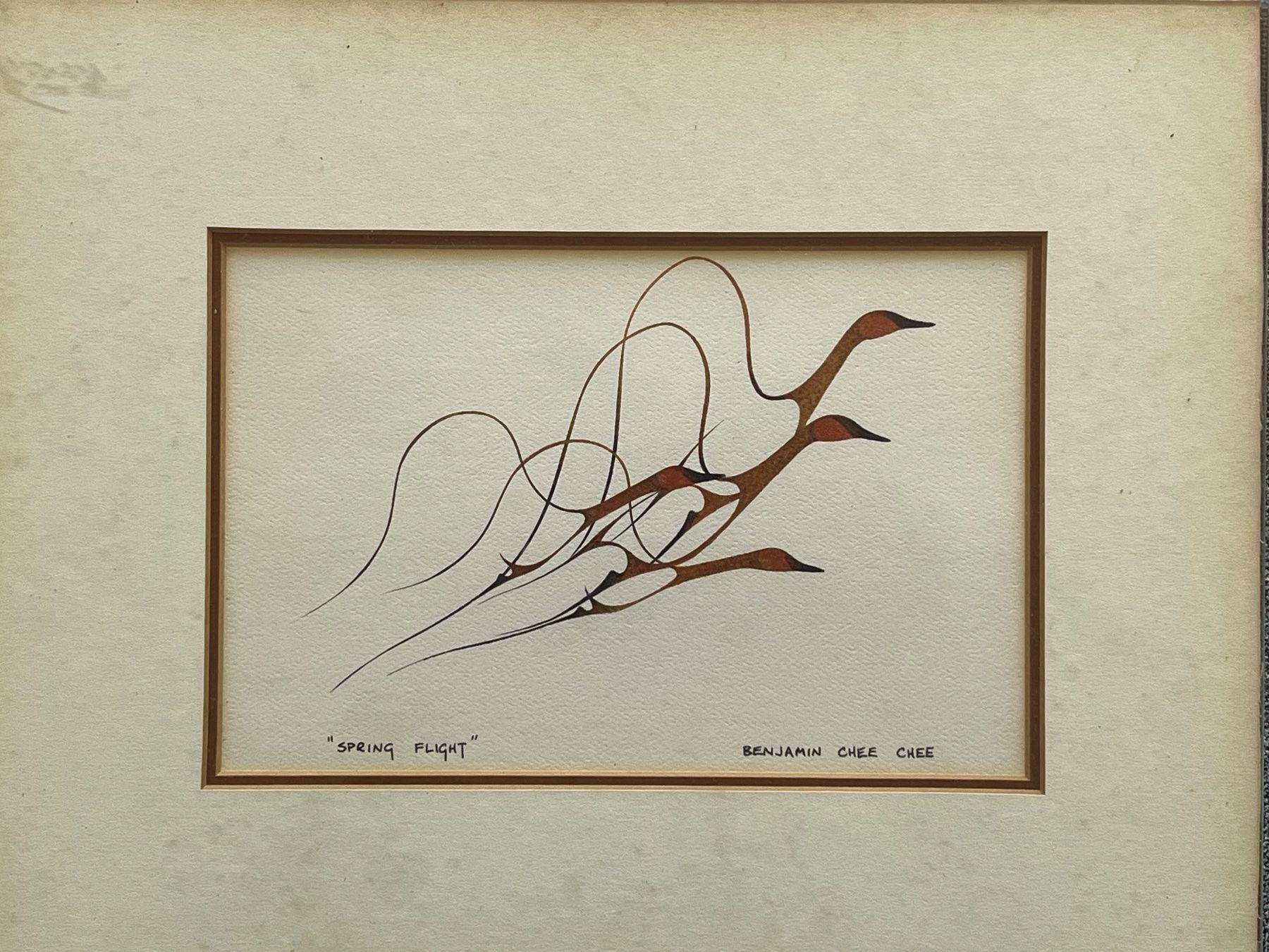 Benjamin Chee Chee Original Signed Framed Art Deco Goose - Etsy