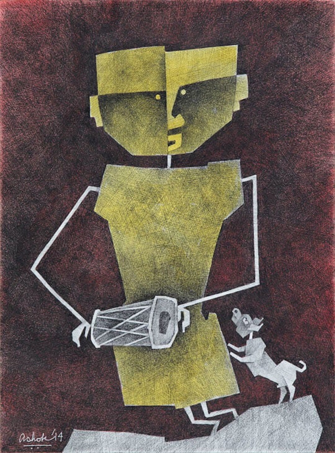 Abstract India Emerging Painting Indian Ashok Bhowmick, Renowned Artist ...