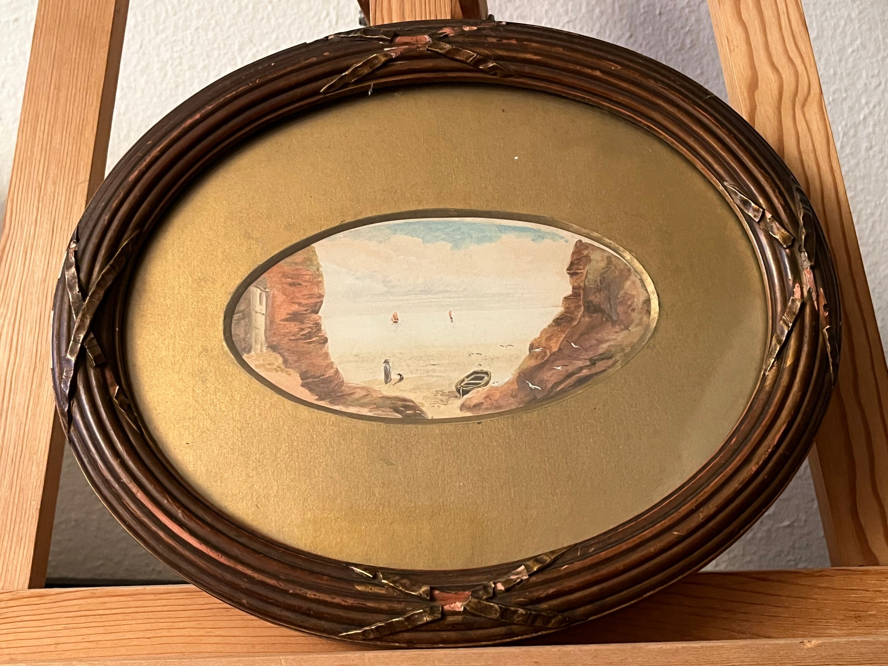 Oval Shaped Antique Landscape - Etsy
