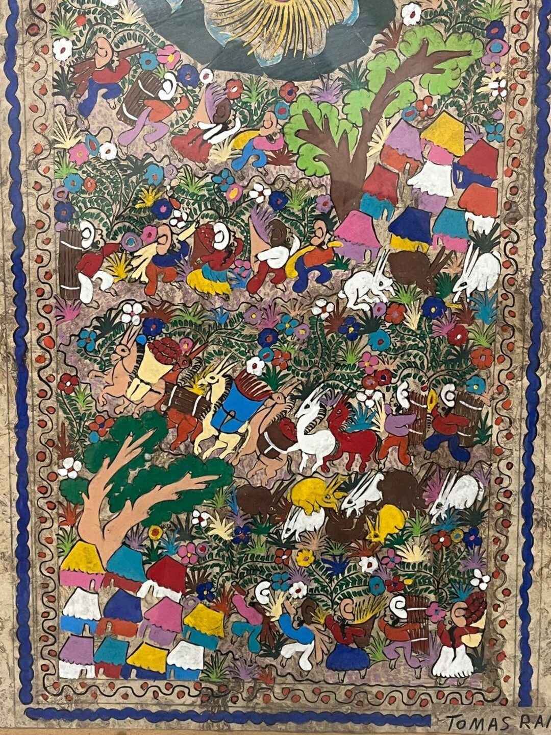 Tomas Ramirez Painting, Folk Art, Bright Colors, Signed - Etsy
