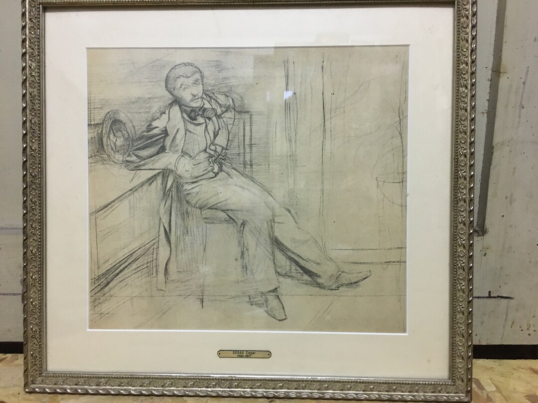 DEGAS Edgar, Man at the Top of Shape, Homme Au Haut De Forme, Stencil ...