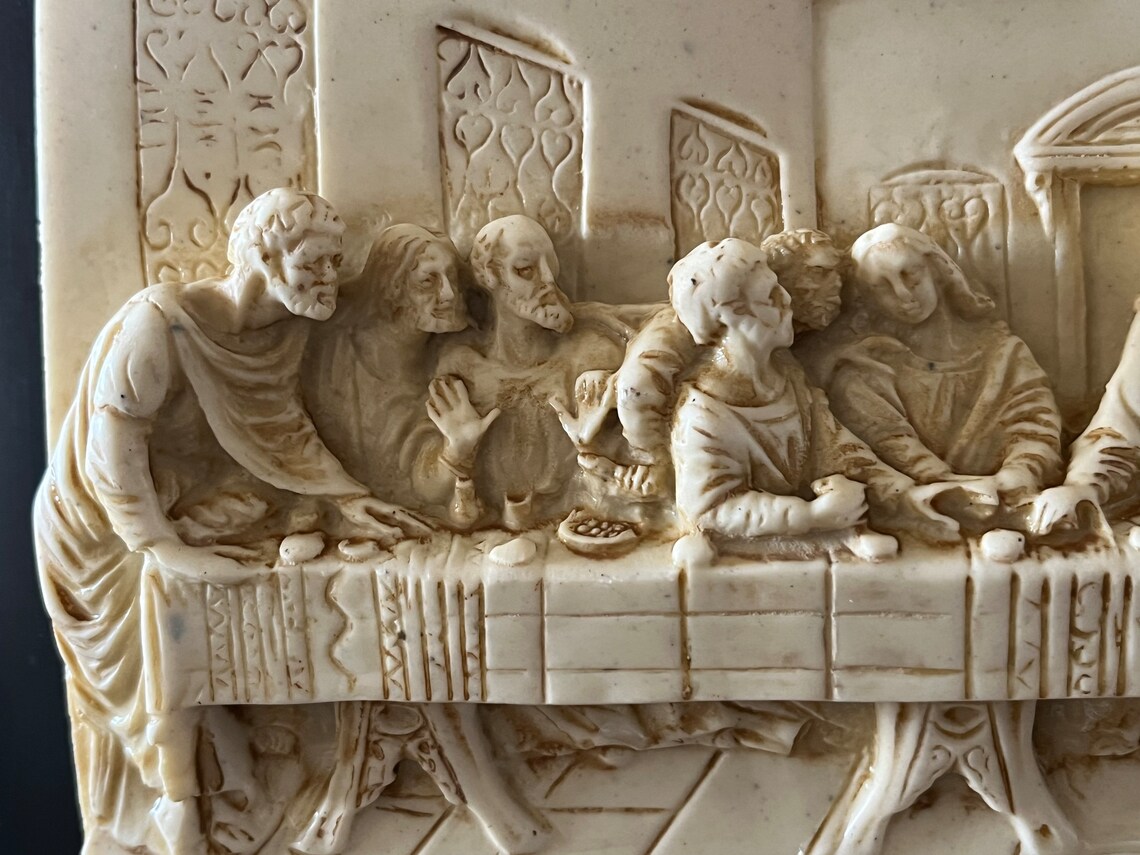 Religious Piece Last Supper Christ - 3D Carved Piece in Excellent ...