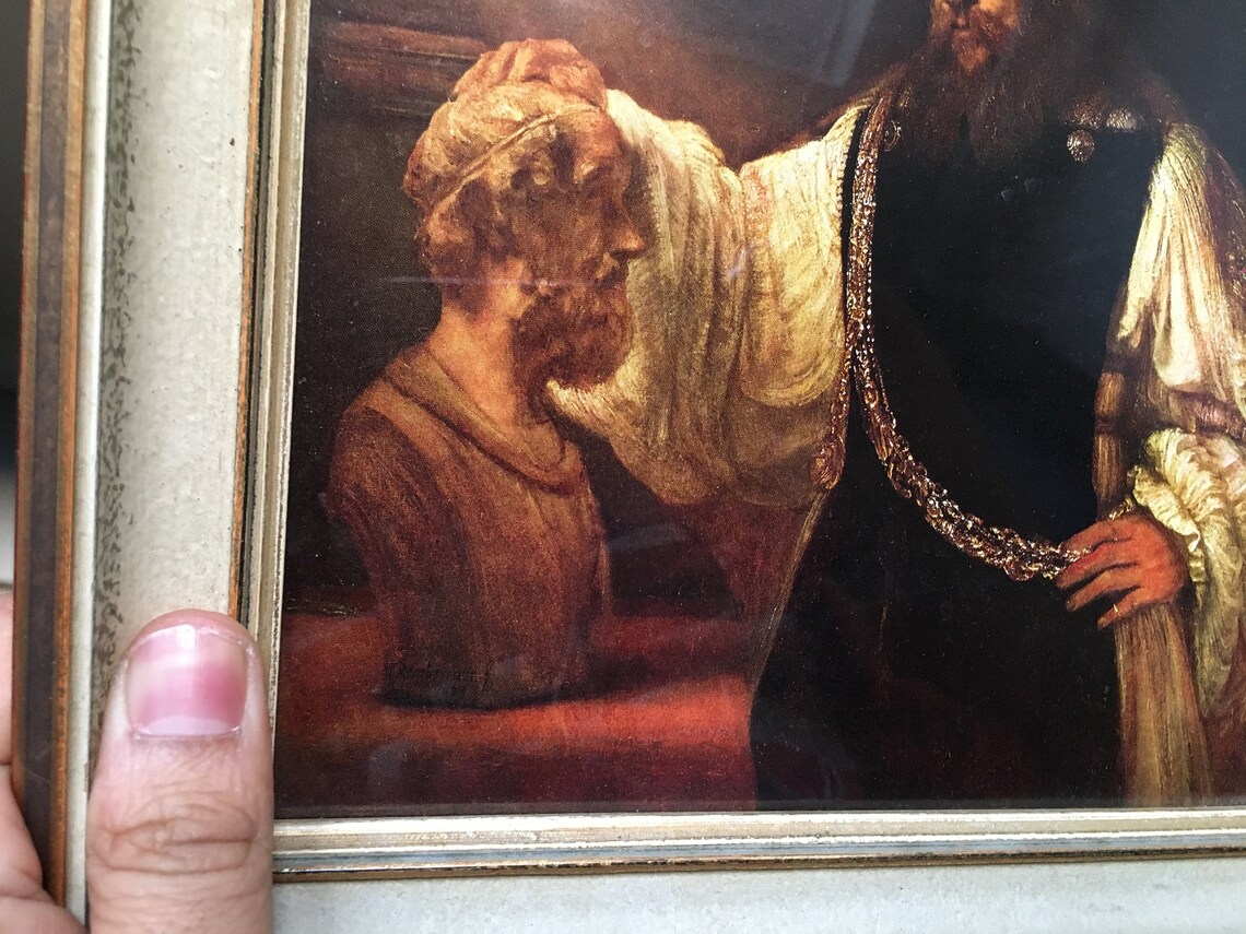 Aristotle Contemplating a Bust of Homer, REMBRANDT Oil on Canvas ...