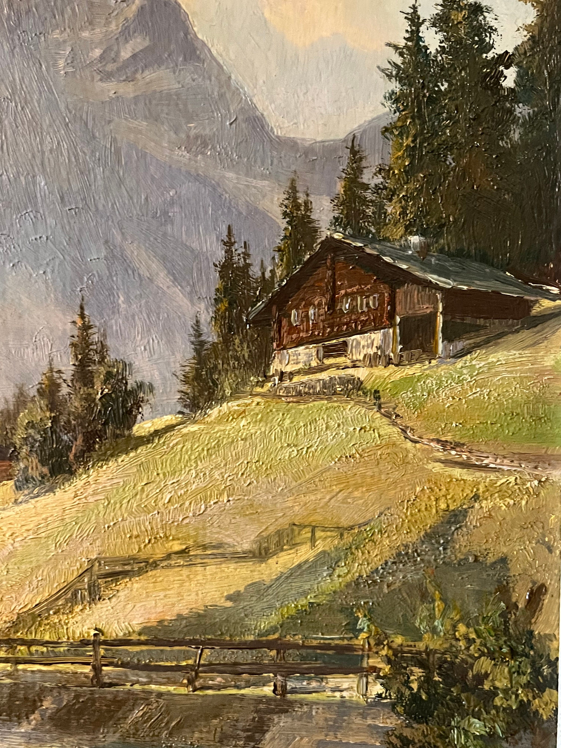 Fritz Brand, the Famous Swiss Alps Landscape Painting 1951 - Etsy
