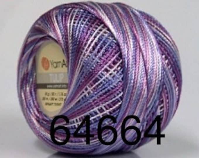 Shades of Purple & Lilac, Variegated Tulip Yarnart Microfiber Size 10 ...