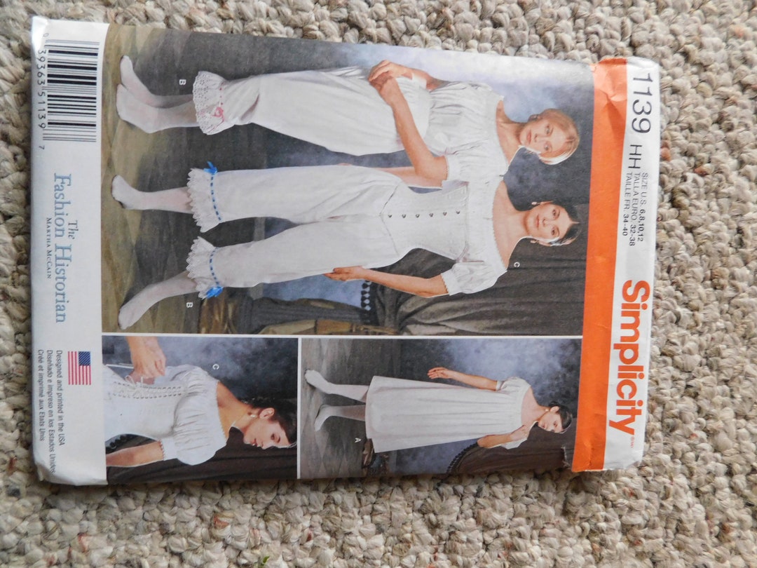 NEW UNCUT Simplicity Fashion Historian Pattern 1139 Authentic Civil War ...
