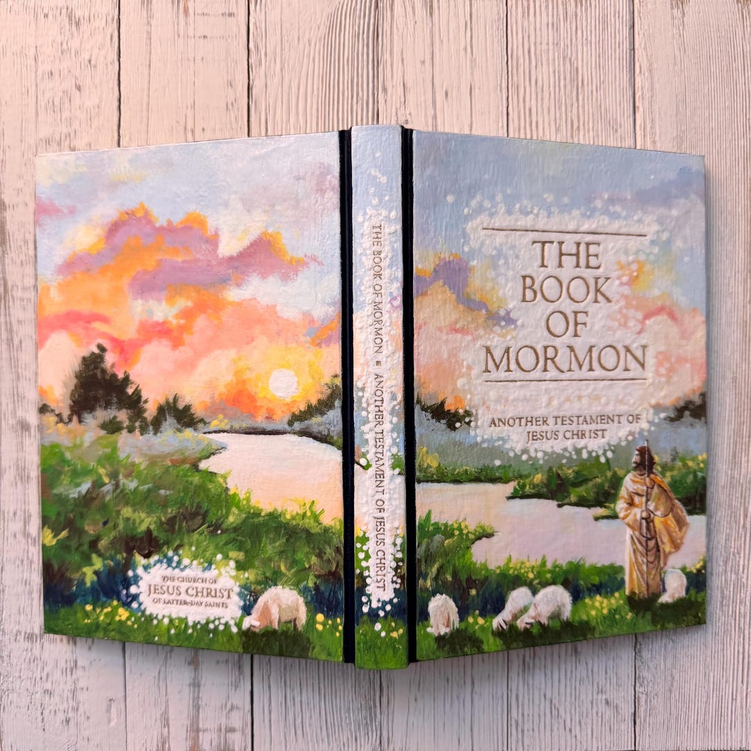 Custom Painted Book of Mormon - Full Cover - Etsy