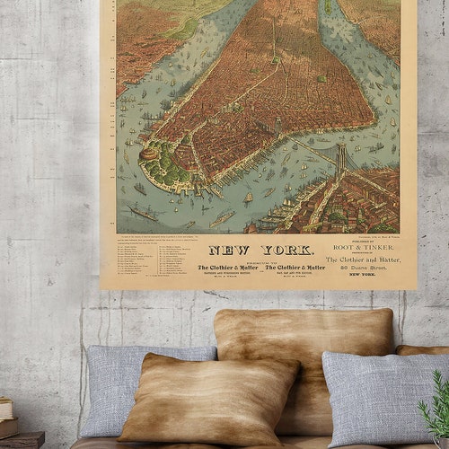 1789 Map of New York City - Etsy