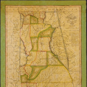 1820 Alabama Map Print, Antique Decorative Wall Art - Etsy