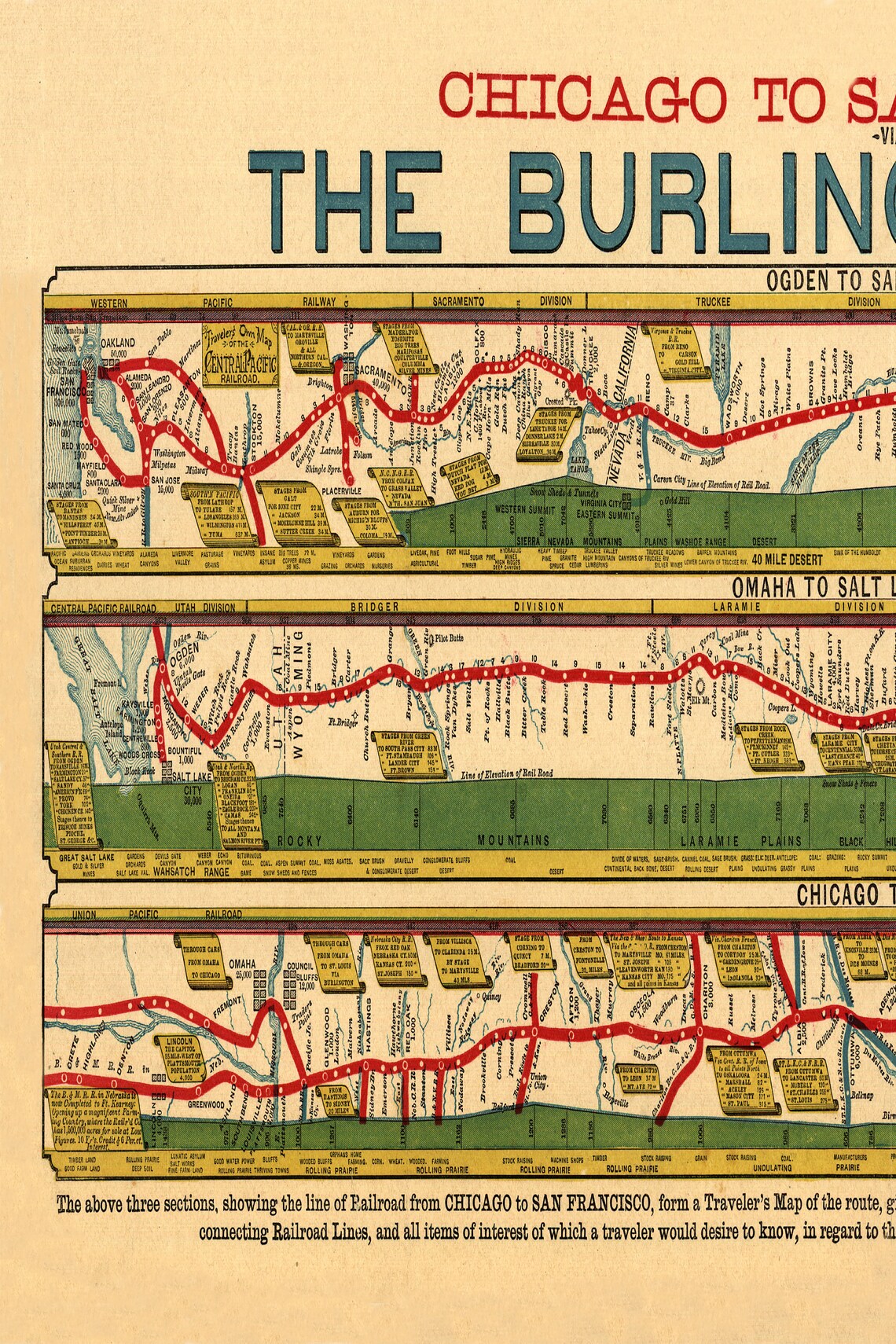 1879 Chicago Chicago Map Old Chicago Mapsan Francisco - Etsy
