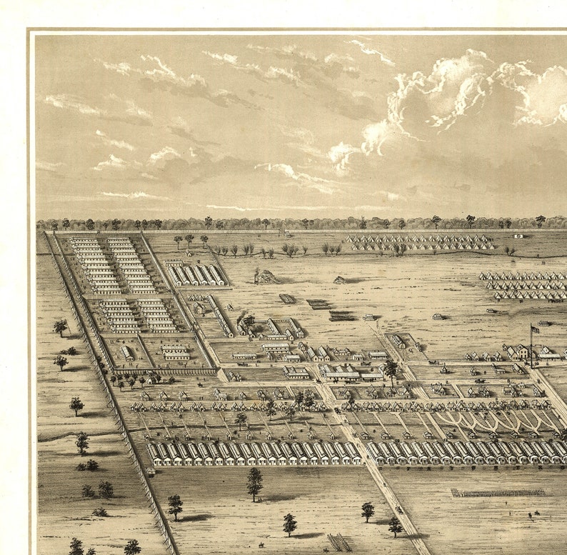 1860 Ohio Map. Civil War Map Camp Chase Map Ohio Produced - Etsy