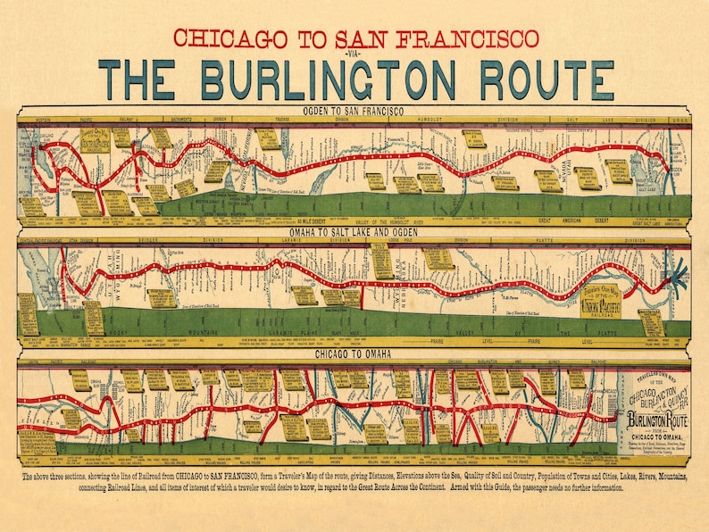 1879 Chicago Chicago Map Old Chicago Mapsan Francisco - Etsy