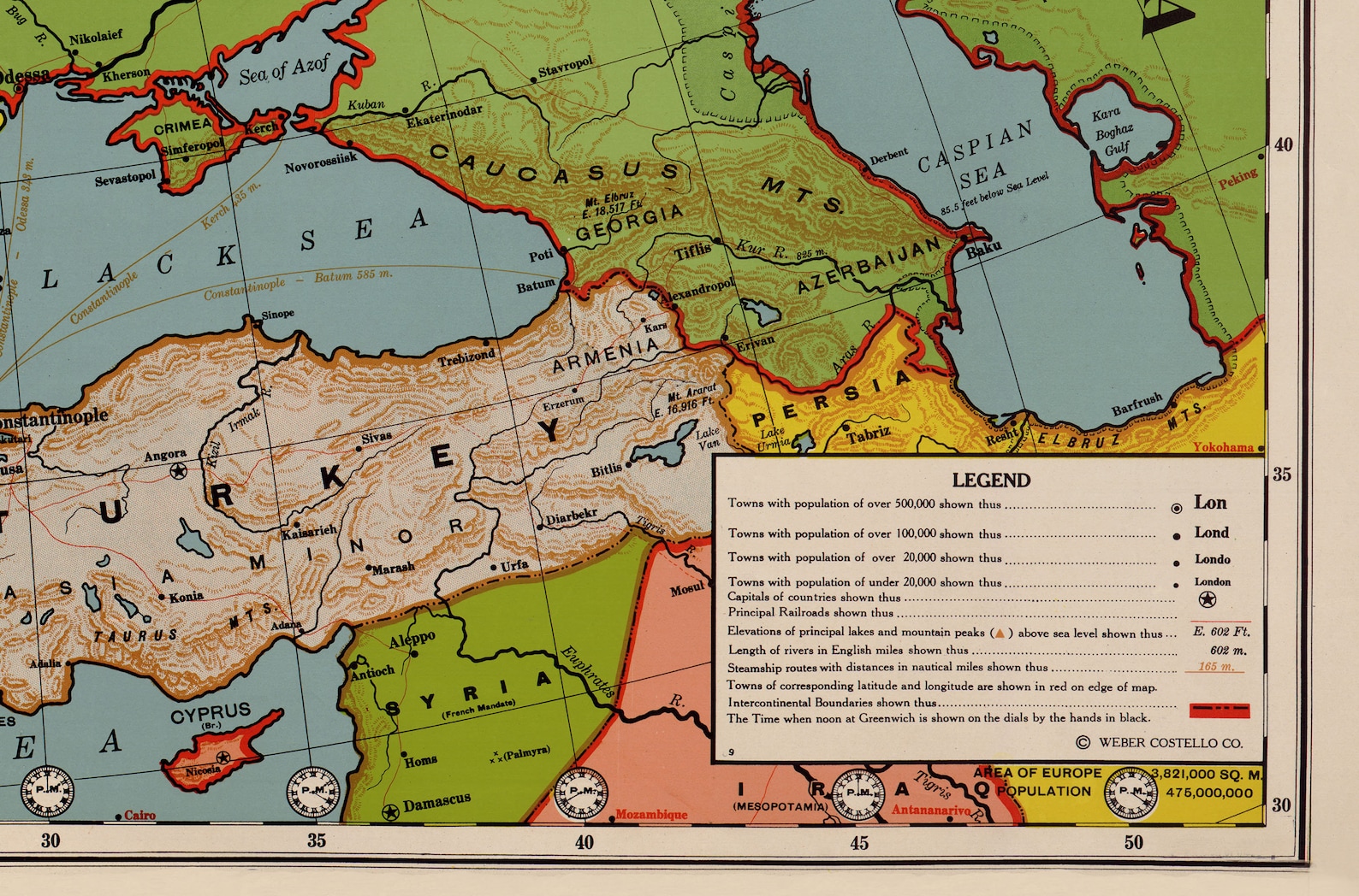 1925 Europe Map Print Produced From Old Europe Map Vintage | Etsy