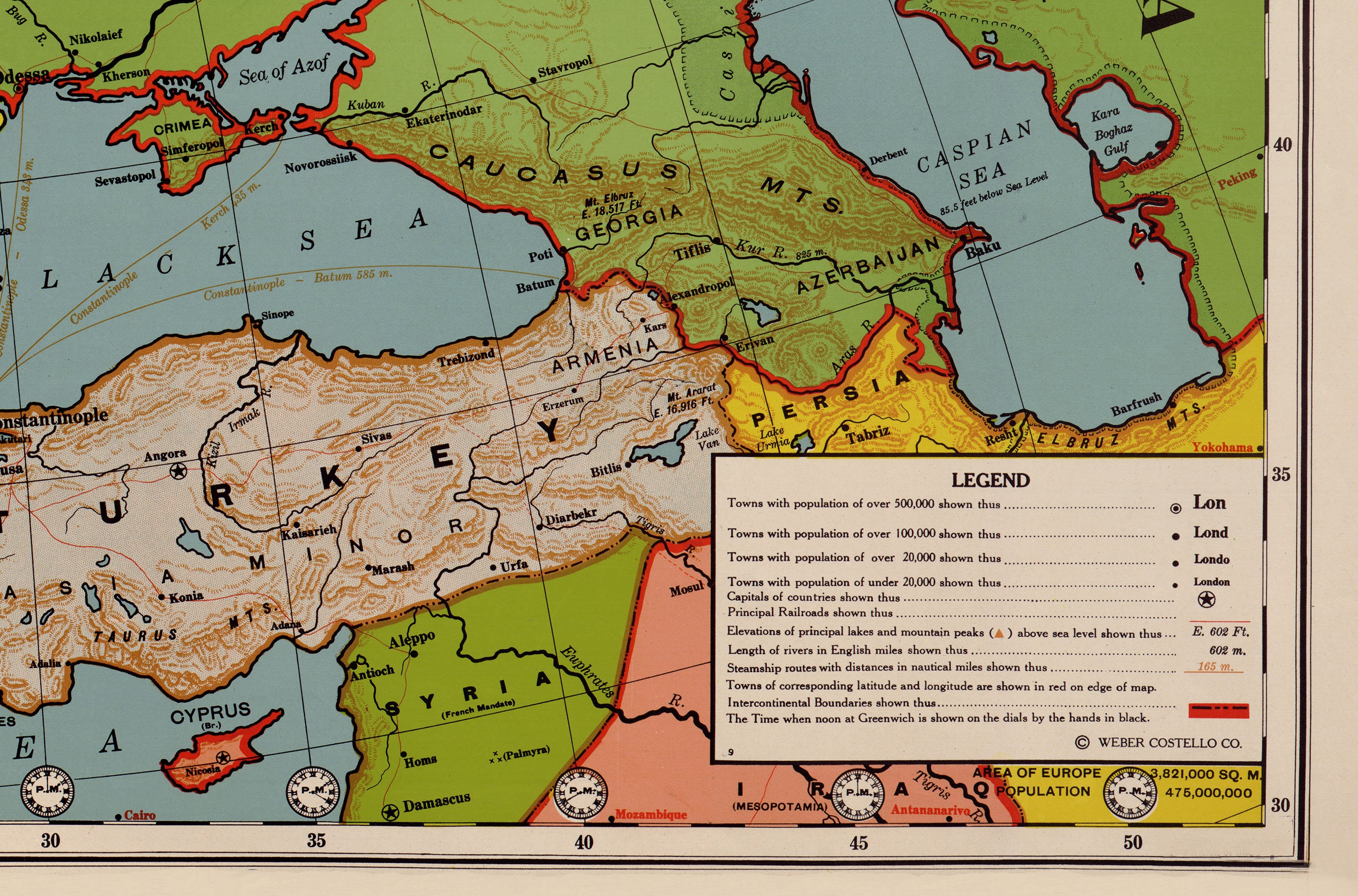 1925 Europe Map Print Produced From Old Europe Map Vintage - Etsy