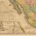 1847, Mexico Map, Vintage Mexico Map, Antique Mexico Map, Old Mexico ...