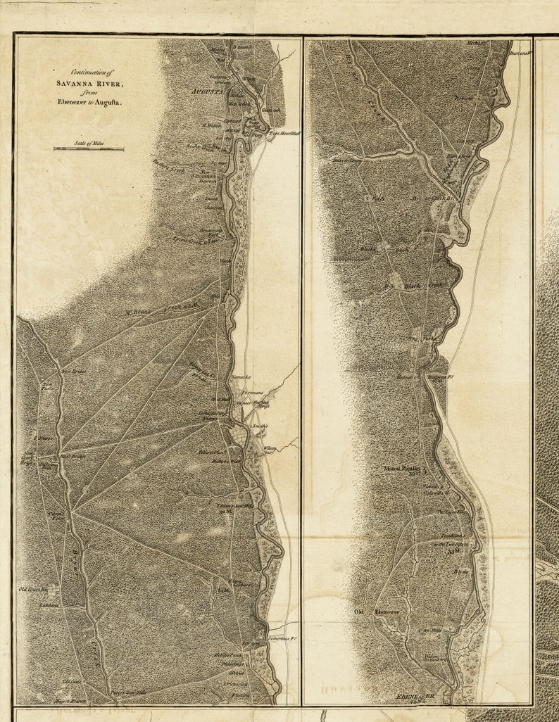1780, Savannah Map, Georgia Map, Old Savannah Map, Augusta Georgia ...