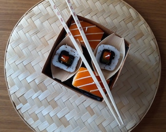 Sushi Candle Gift Set Original Assorted Sushi Candles Beeswax Handmade ...