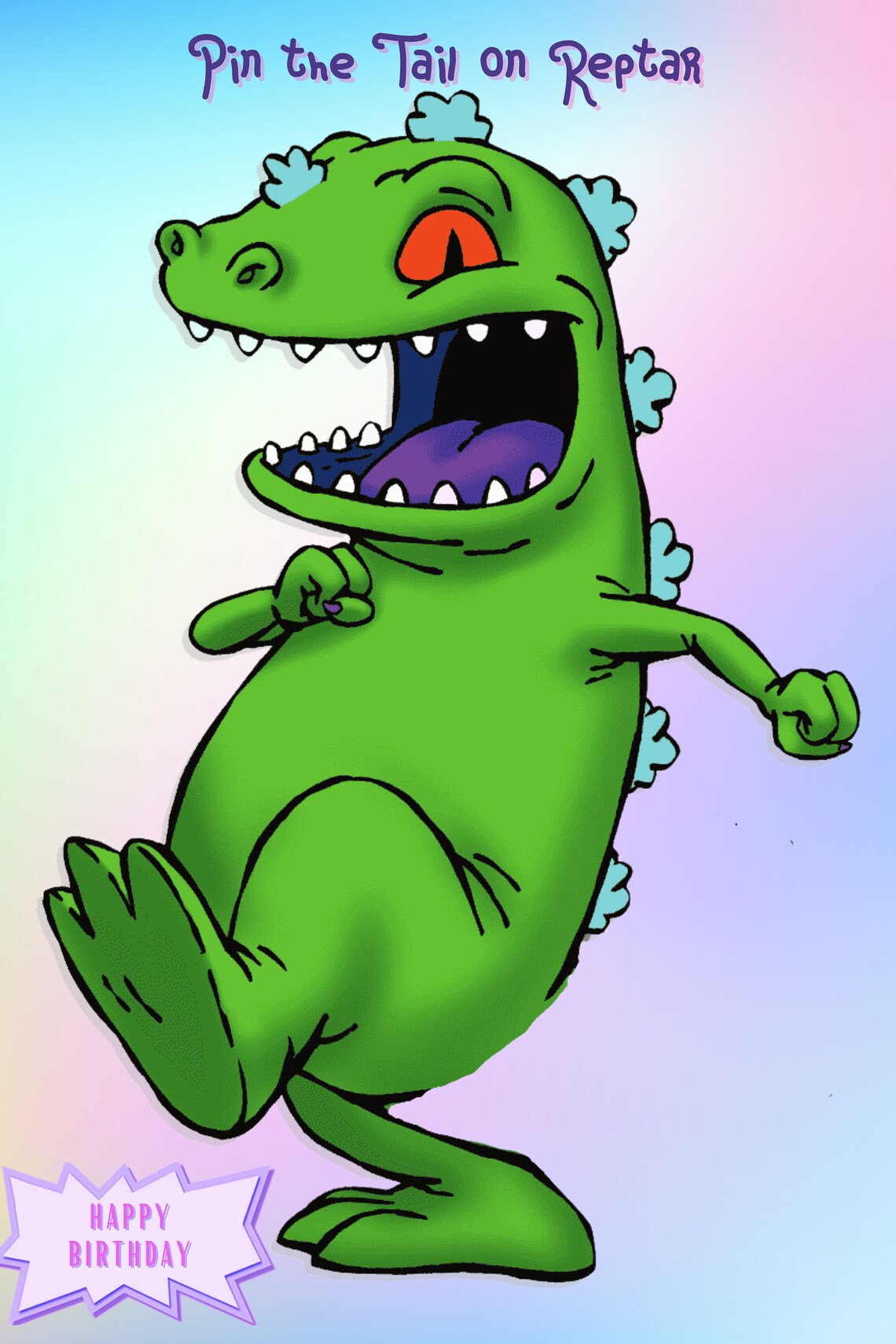 Pin the Tail on Reptar Party Game. - Etsy Canada