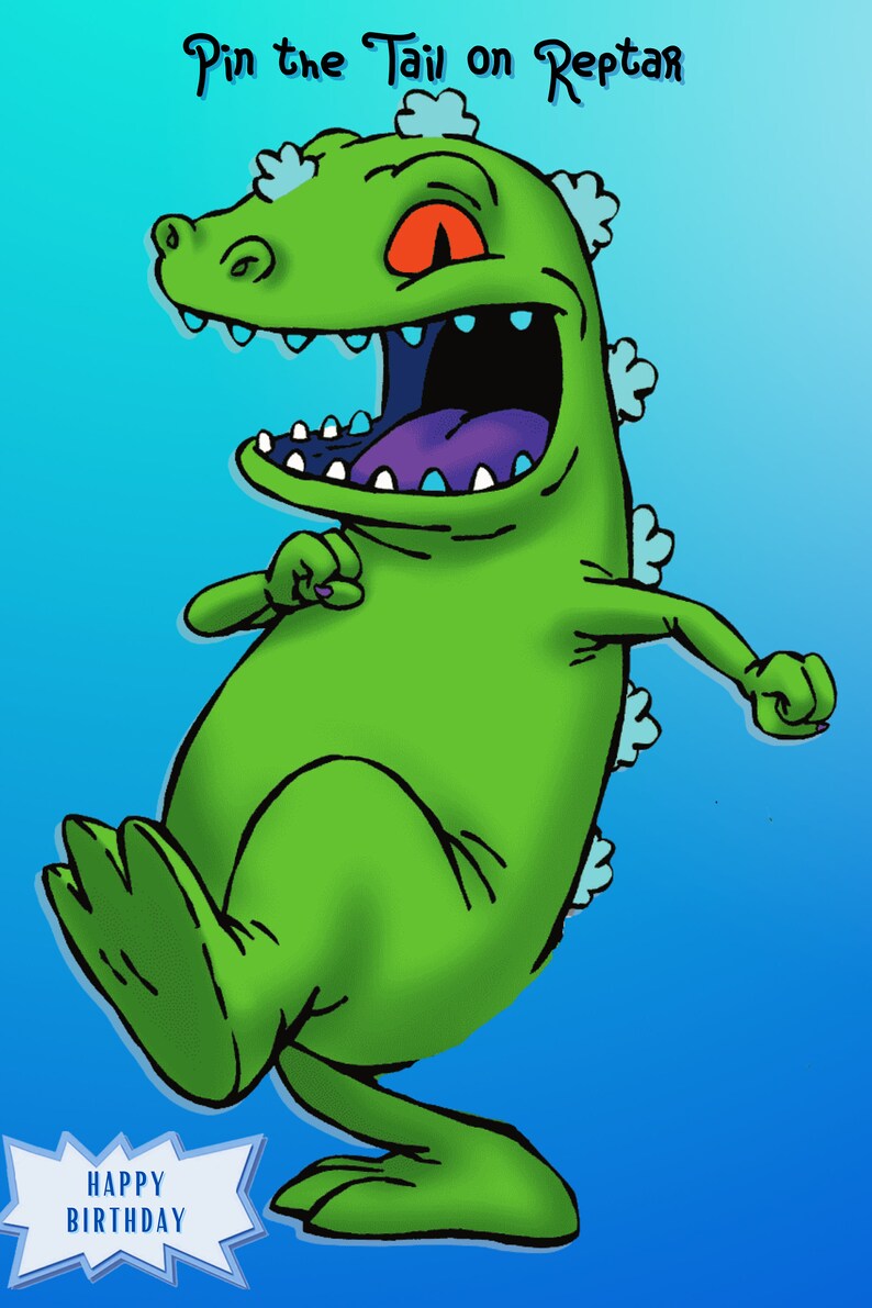 Pin the Tail on Reptar Party Game. - Etsy Canada
