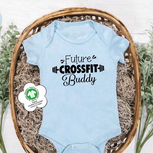 Future Crossfit Buddy Baby Onesie®, Cute Fitness Onesie®, Workout Baby ...
