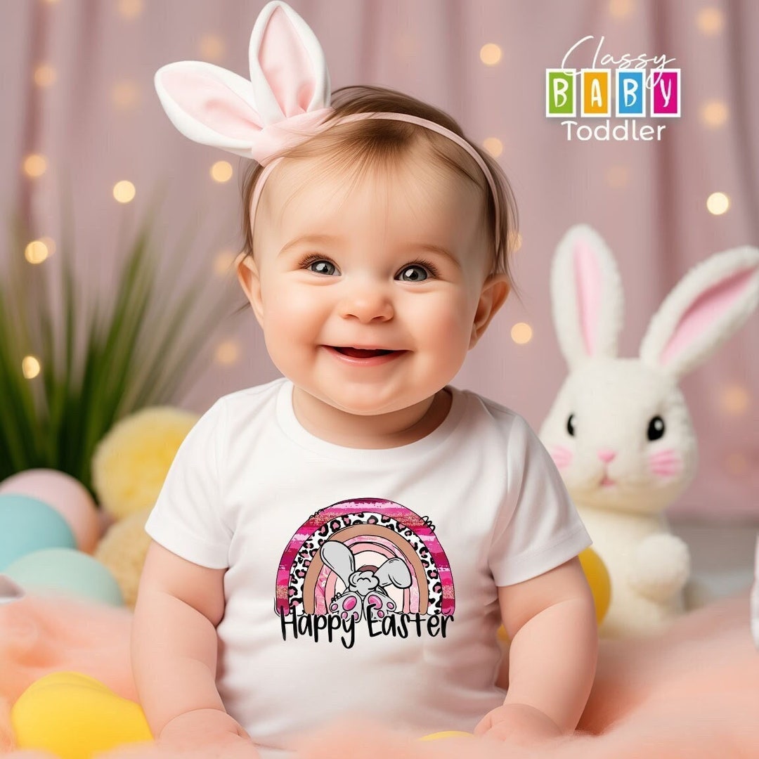 Happy Easter Gifts, Funny Easter Bunny Baby Onesie®, Cute Rainbow Youth ...