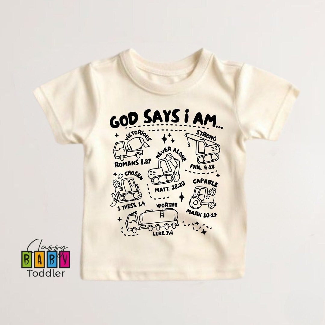 Christian Shirts for Kids, God Says I Am Shirt, Biblical Youth Shirts ...