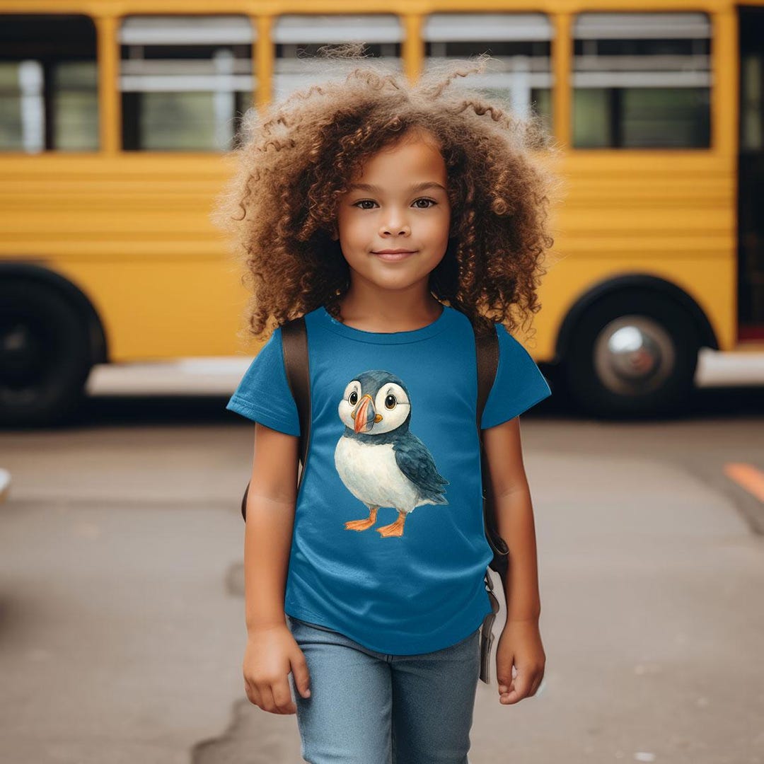 Wildlife Atlantic Puffin Graphic Kids Tshirt, Nature Lover Kids ...