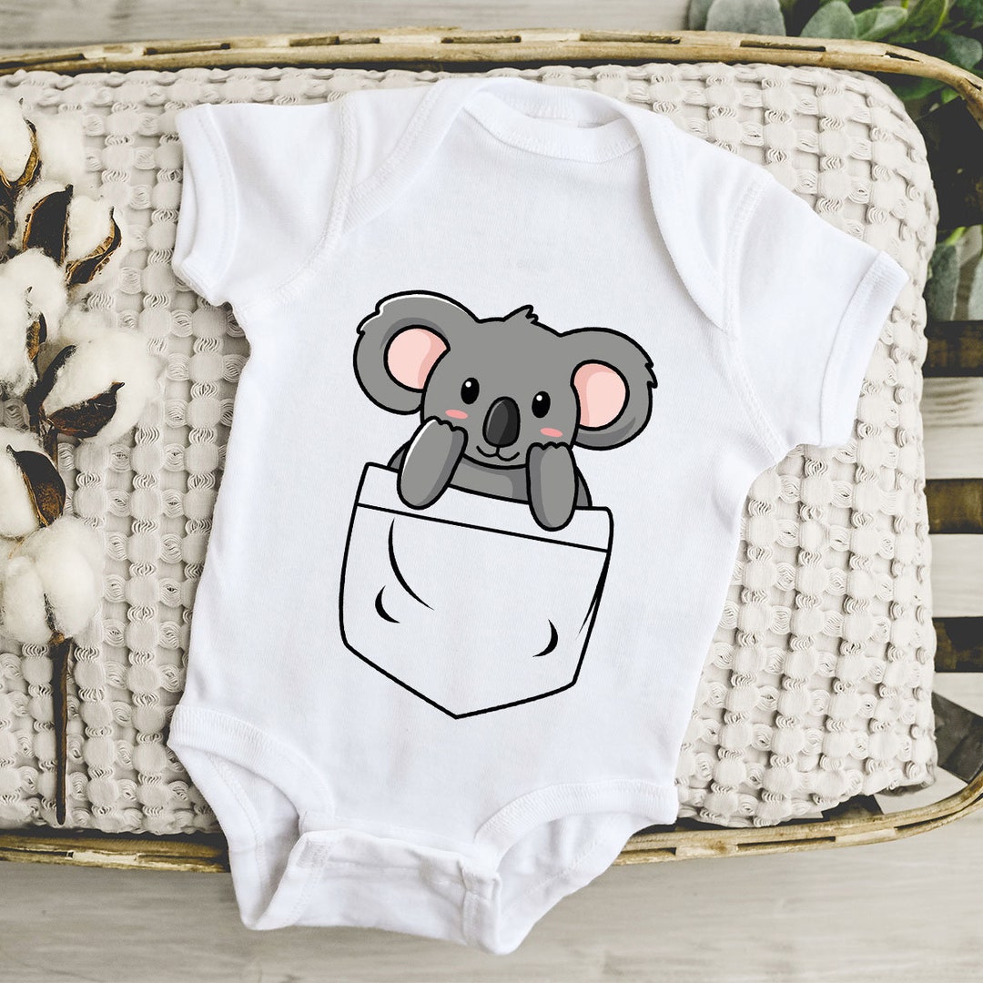 Koala Onesie, Pocket Koala Onesie, Koala Bodysuit, Baby Gift, Pocket ...