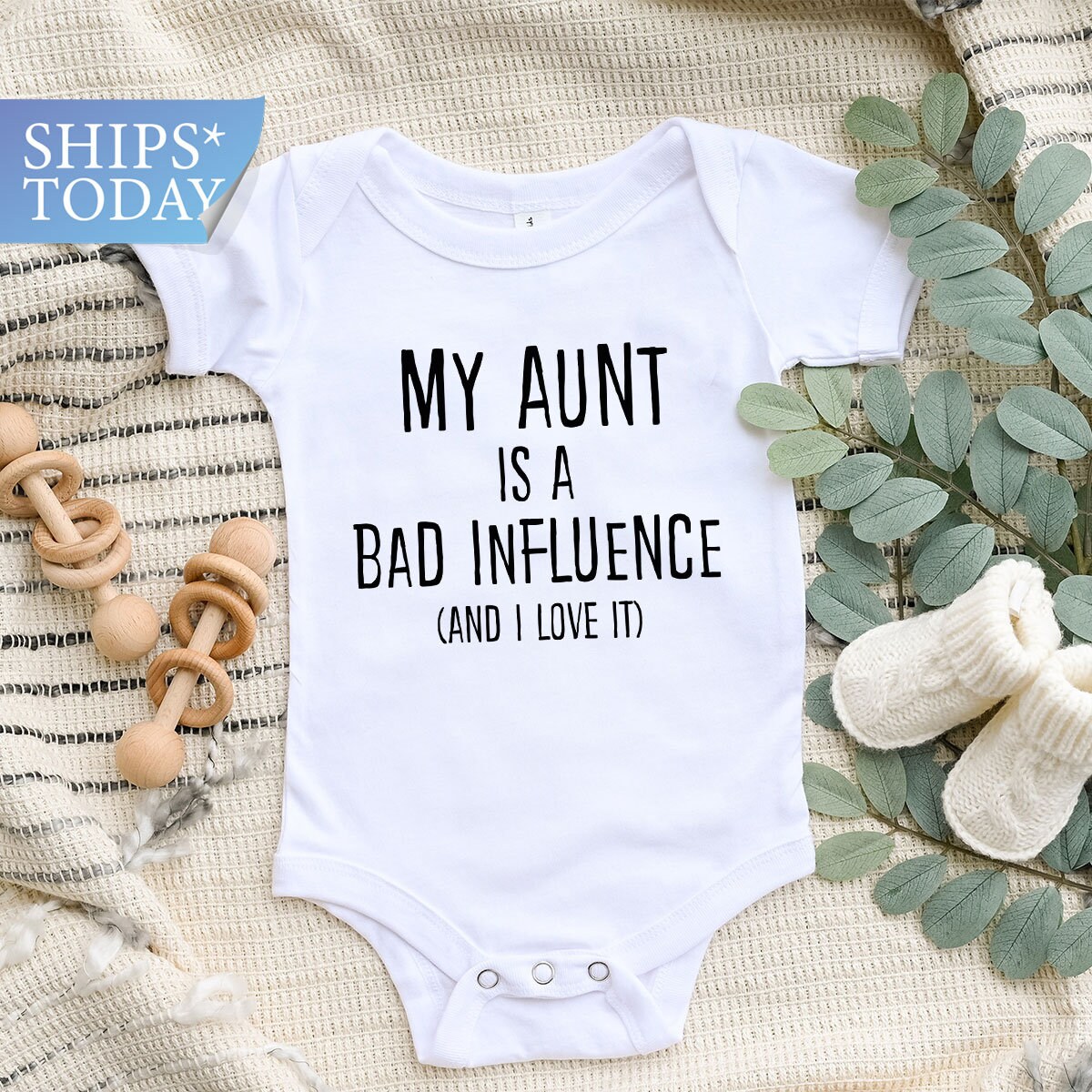 My Aunt is a Bad Influence Baby Onesie® Aunt Baby Onesie® | Etsy