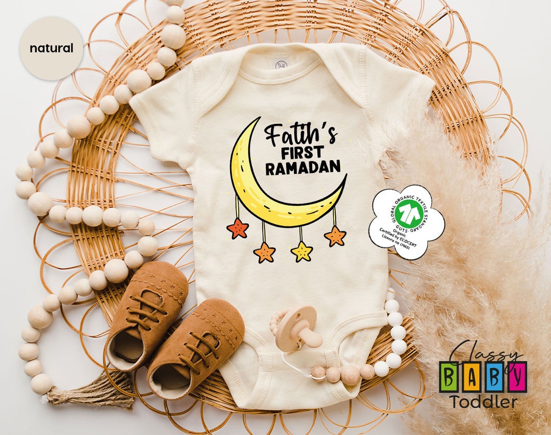 Custom First Ramadan Baby Bodysuit, Eid Mubarak Baby Onesie ...