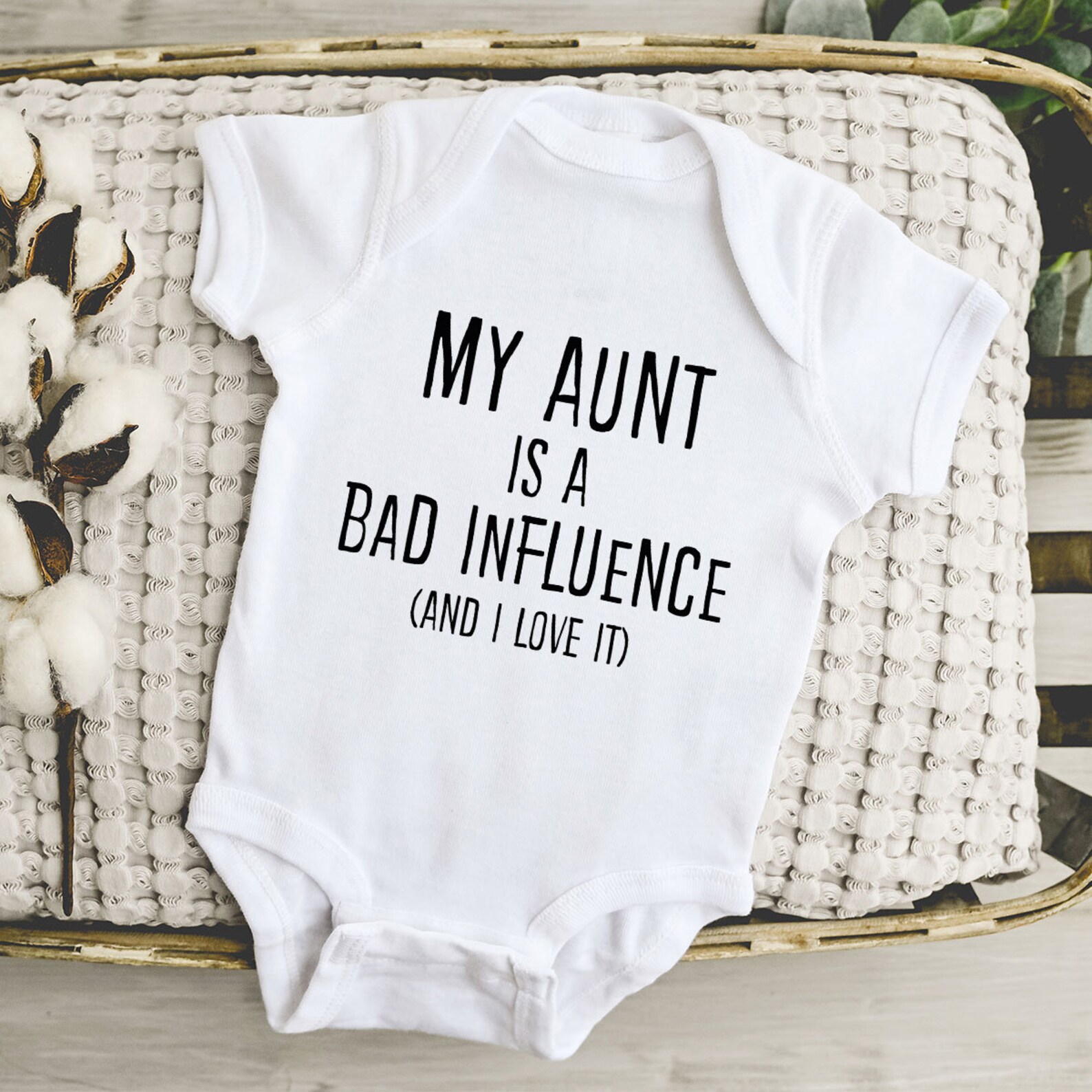 My Aunt is a Bad Influence Baby Onesie® Aunt Baby Onesie® | Etsy