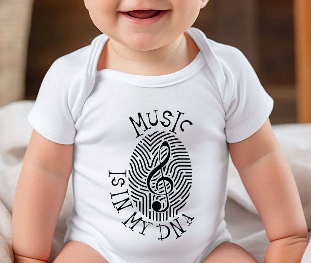 Music in My DNA Baby Onesie®, Cute Musician Bodysuit, Music Lover Baby ...