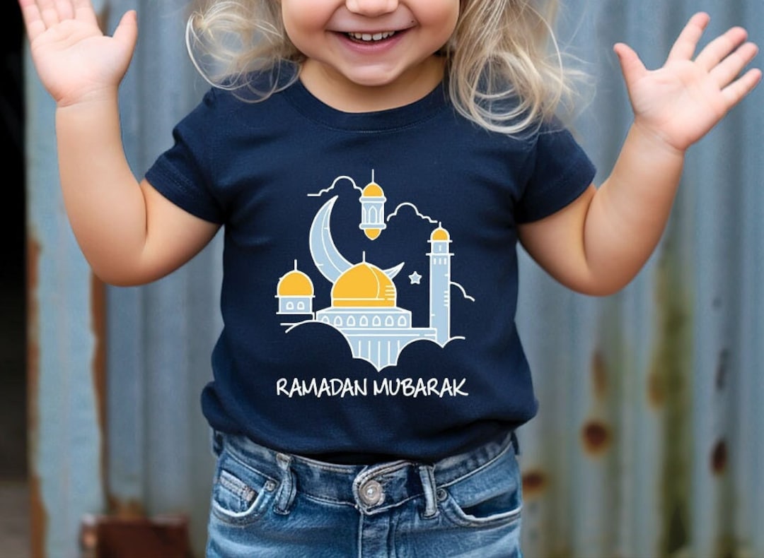 Ramadan Mubarak Toddler Shirts, Ramadan Kids Shirt, Muslim Toddler ...