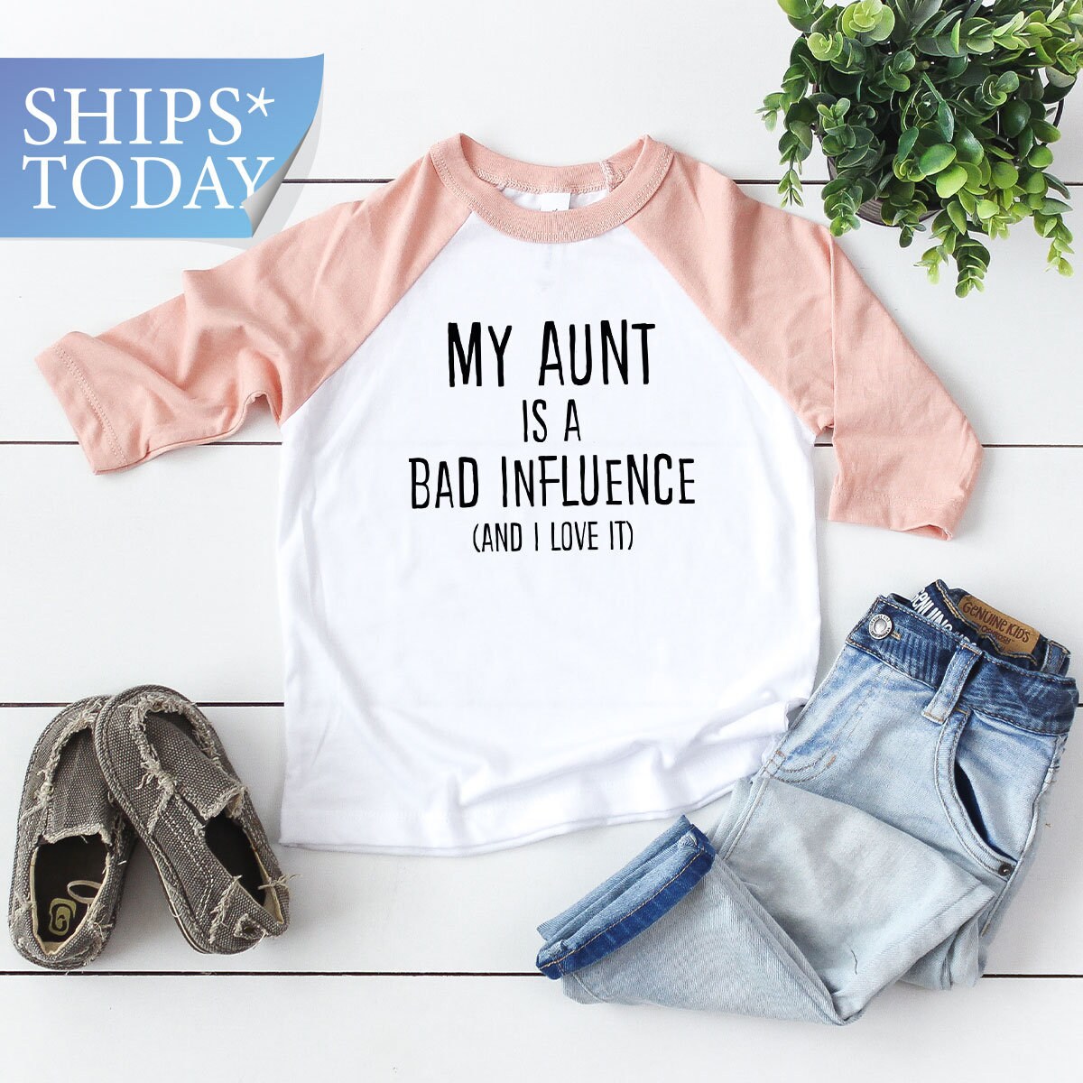My Aunt is a Bad Influence Baby Onesie® Aunt Baby Onesie® | Etsy