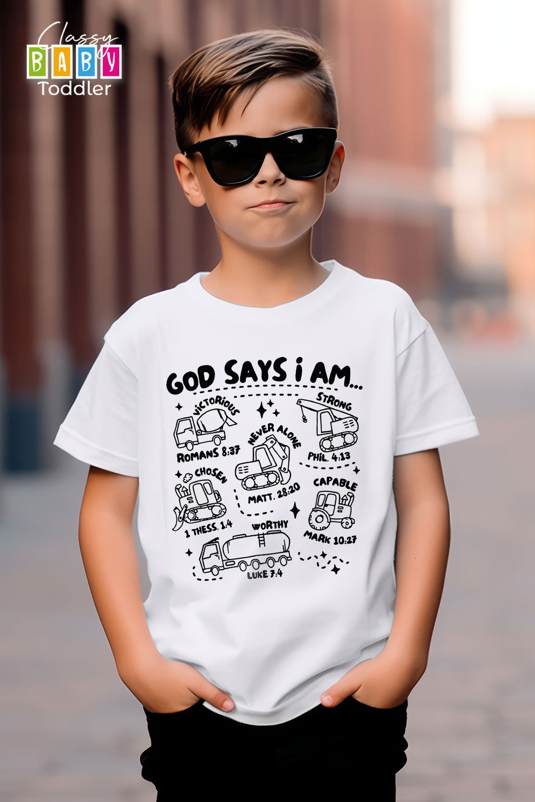Christian Shirts for Kids, God Says I Am Shirt, Biblical Youth Shirts, Gift for Kids, Christian ...