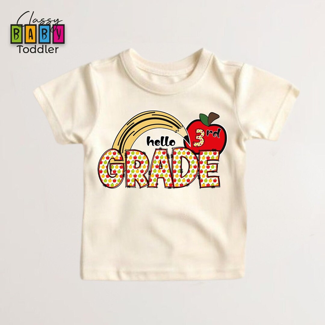 Third Grade Youth Tshirt, Back to School Gifts, Hello 3rd Grade Outfit ...