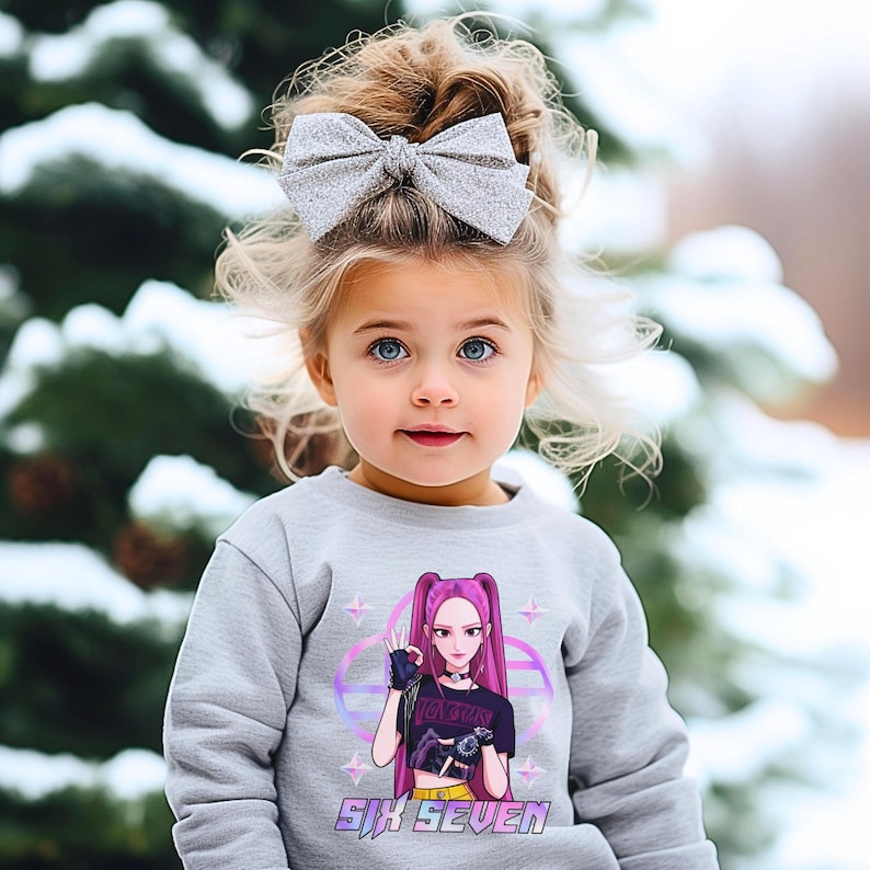 Funny Six Seven Mira Cartoon Character Youth Sweatshirt, Kpop Demon ...