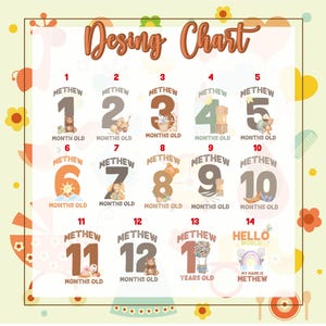 Cute Number Milestone Bodysuit, Monthly Baby Bodysuit, Name ...