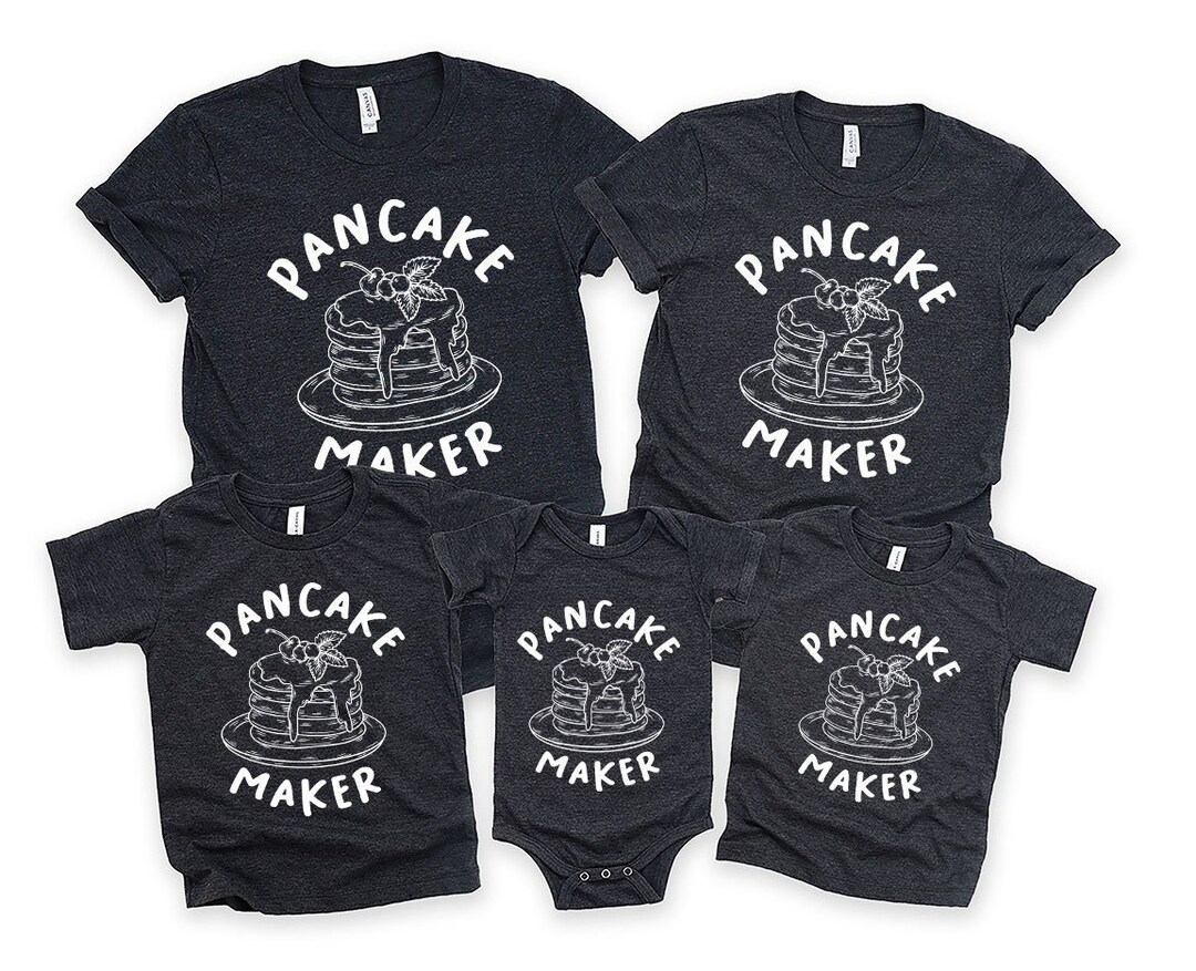 Pancake Maker Shirt, Matching Family Shirts, Dad Kid Pancake Shirt, Mom ...