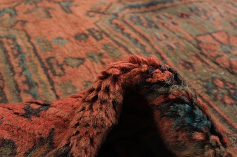 Hand-knotted Azari Vintage Copper Wool Rug 4'9 X - Etsy