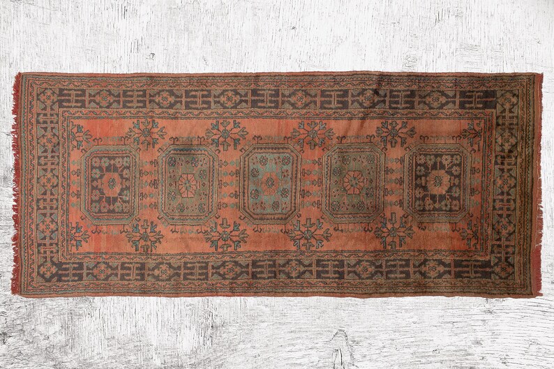 Hand-knotted Azari Vintage Copper Wool Rug 4'9 X - Etsy