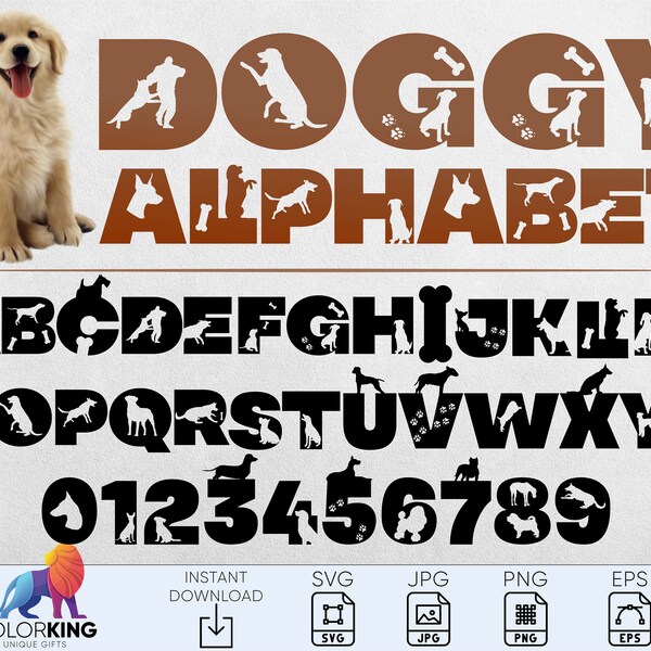 Dog Alphabet Font - Etsy