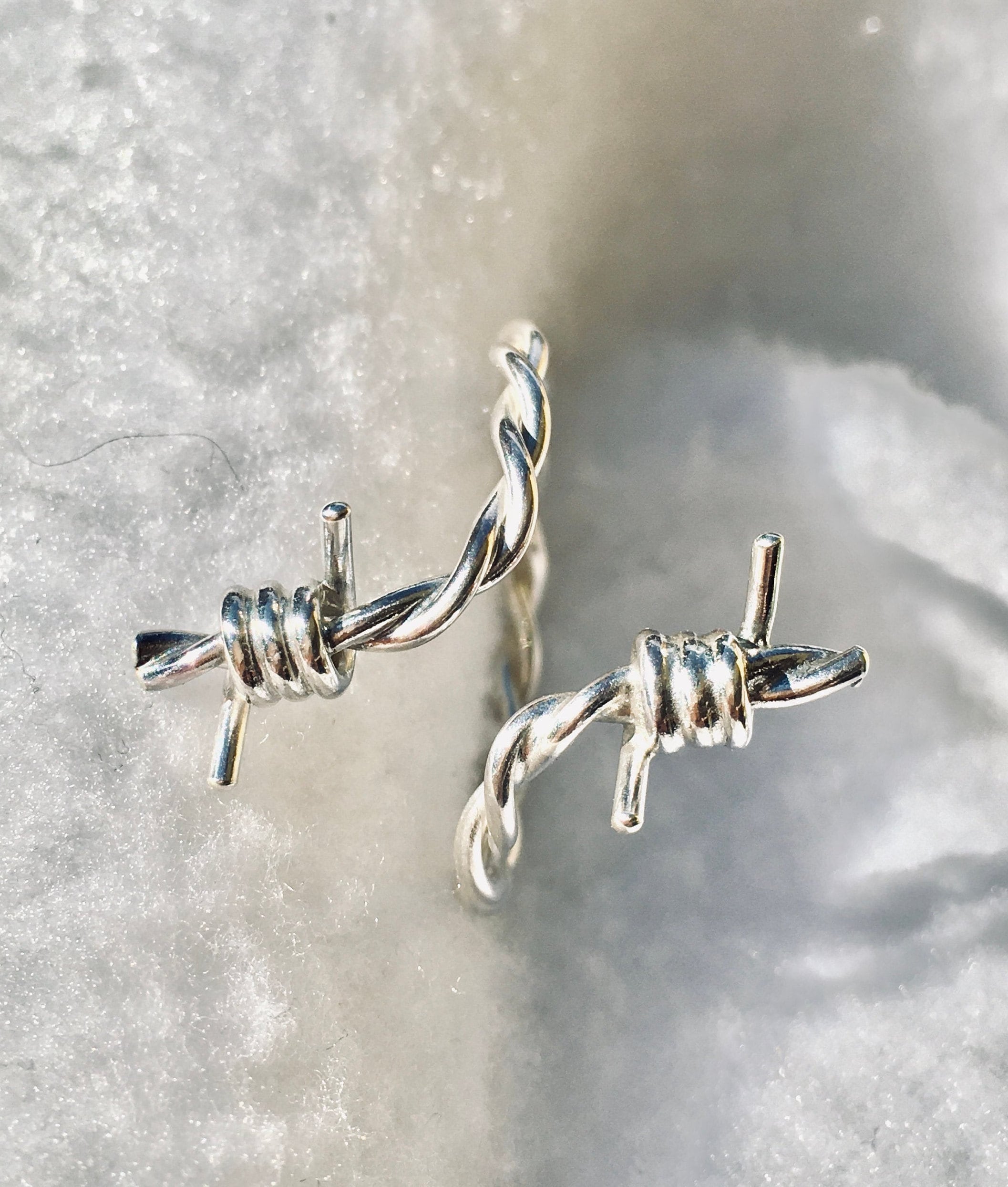 Sterling Silver Double Barb Adjustable Twist Barbed Wire - Etsy