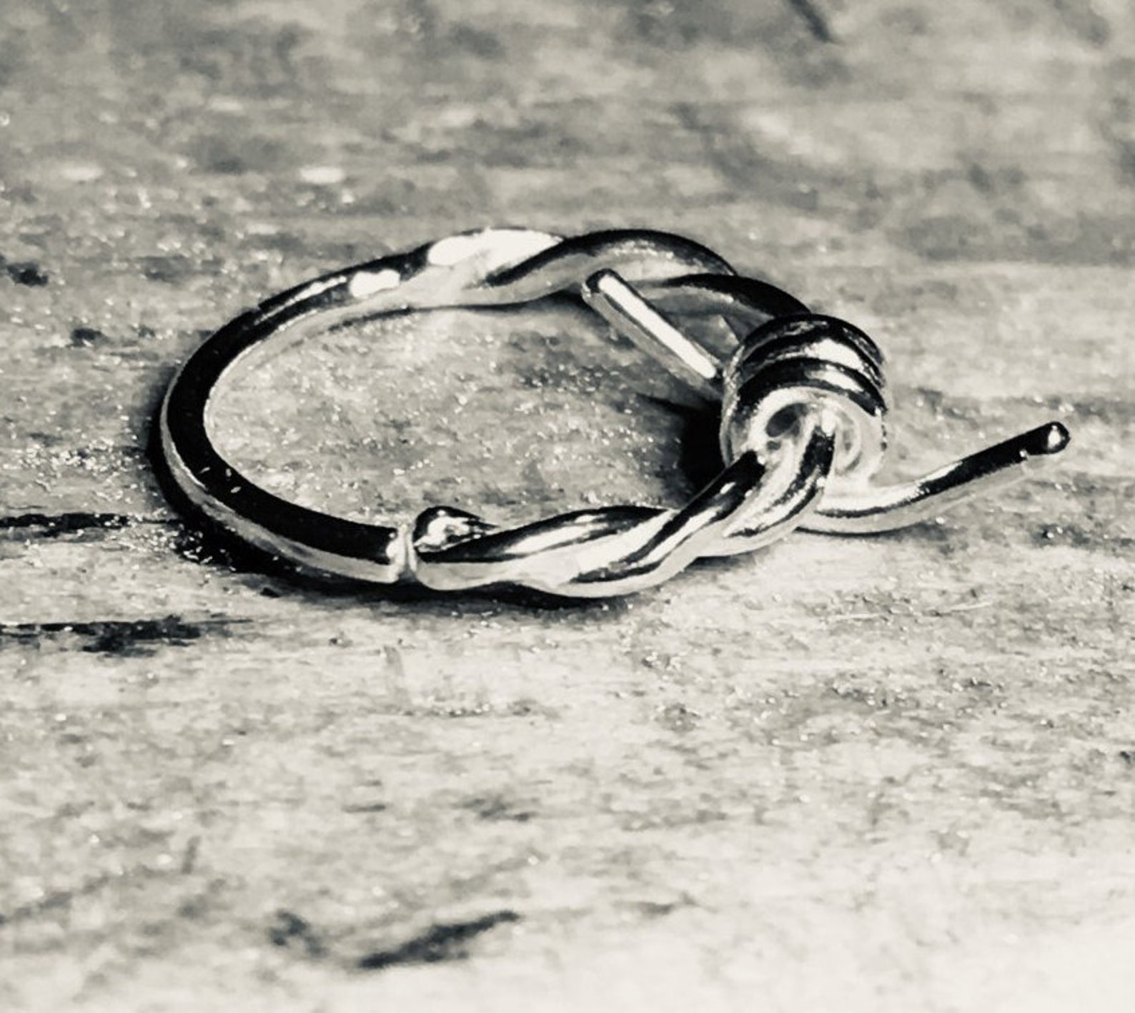 Barbed Wire Helix Ring Barb Wire Helix Hoop Carilage Ring - Etsy