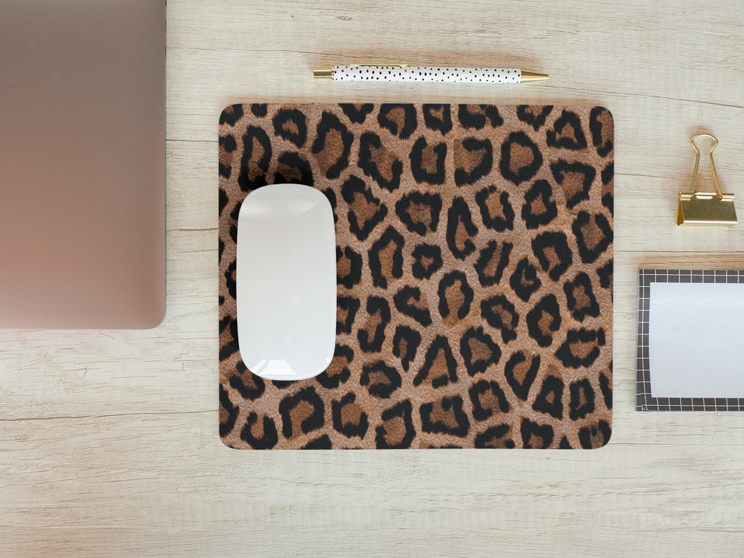 Cheetah Mouse Pad Leopard Table Mat Cute Mousepad Office Decor Gift ...