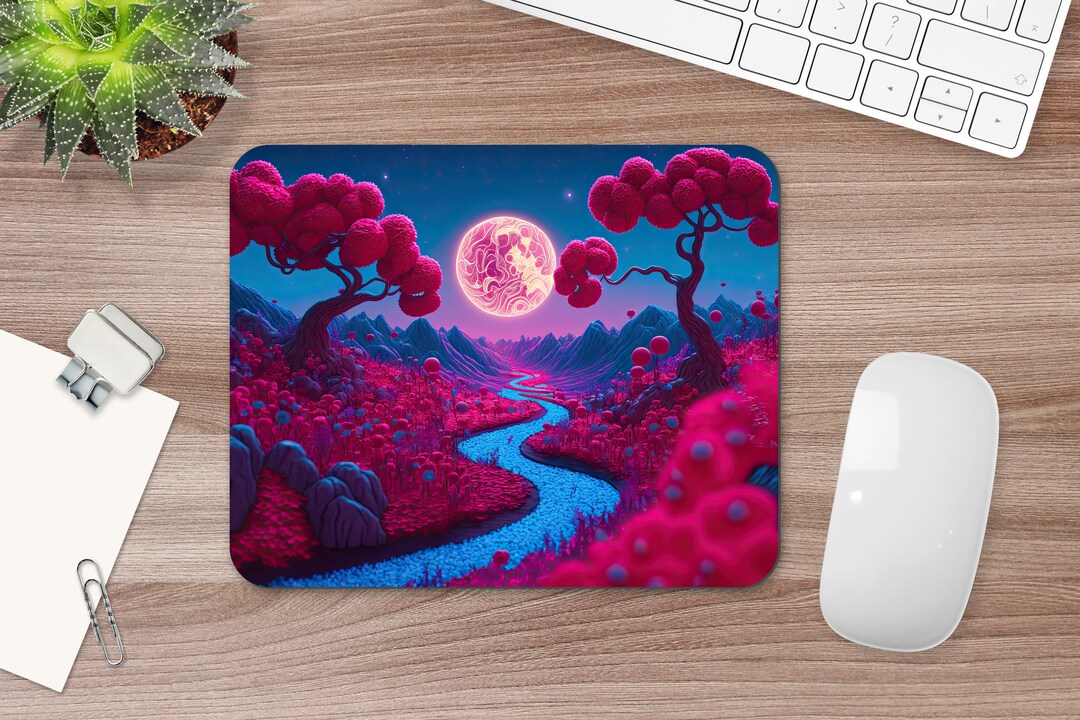 Mountains Mouse Pad for Desk Computer , Cute Portable Square Round ...