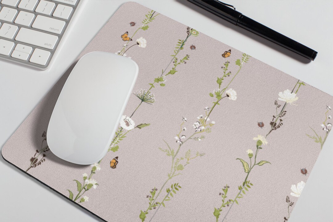 Tiny Flowers Mouse Pad Meadow Table Mat Cute Mousepad Office Decor ...