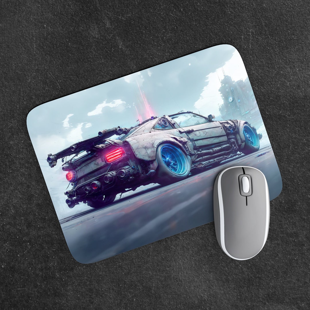 Super Car Mouse Pad Sci-fi Art Square Mousepad Futuristic Auto Speed ...