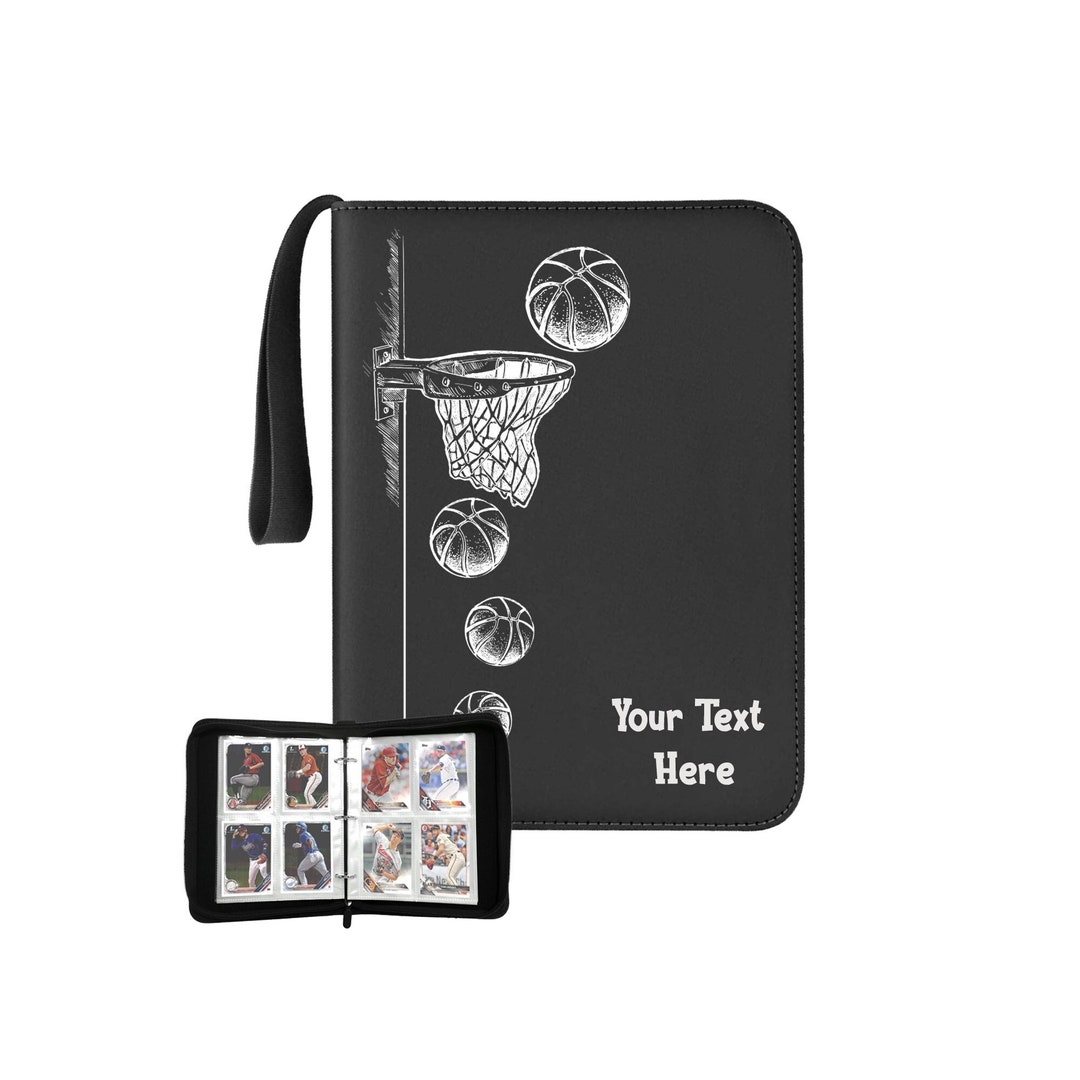Basketball Trading Cards Binder, Custom 400 Double Sided Pocket Album ...