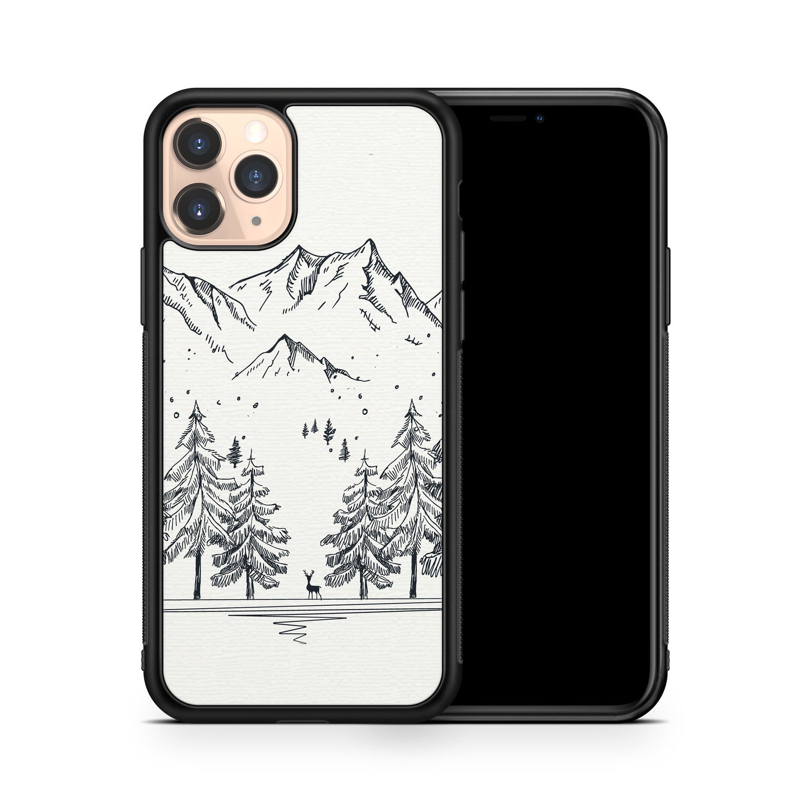 Mountain Sketch Phone Case for Iphone 12 Pro Max / 12 Mini / - Etsy